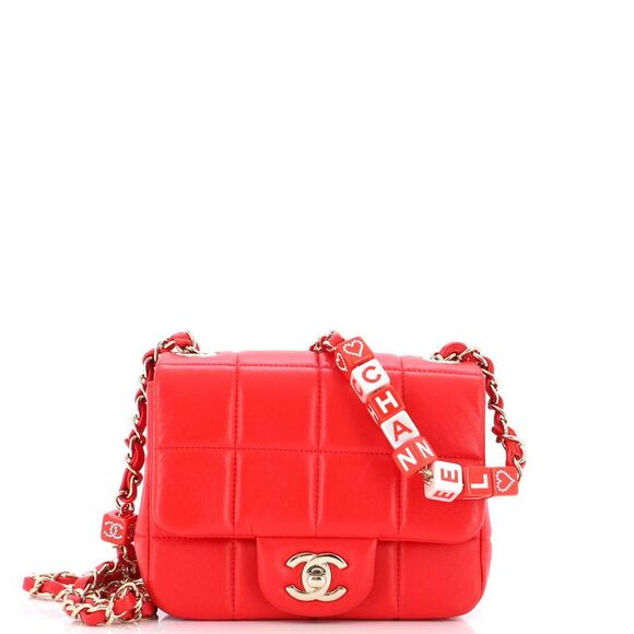 CHANEL | Bags | Chanel Monacoco Logo Blocks Square Flap Bag Quilted ...